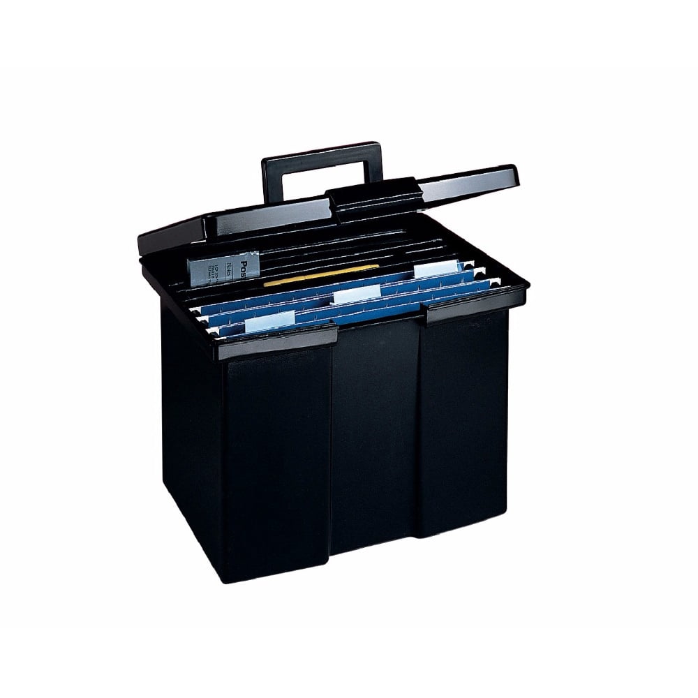 Pendaflex 038081 Portable File Storage Box, Black - Walmart.com ...