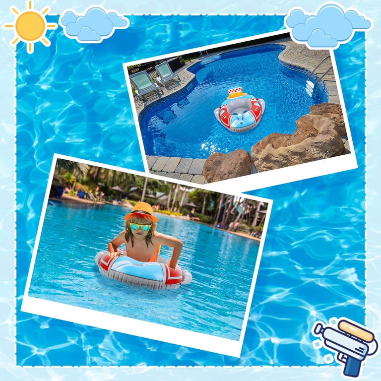 Ride-on Pool Toy HopeRock Kids Pool Float With Water Gun - Inflatable ...