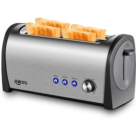 Toaster 4 Slice, Stainless Steel Long Slot Toasters with 1.25" Wide ...