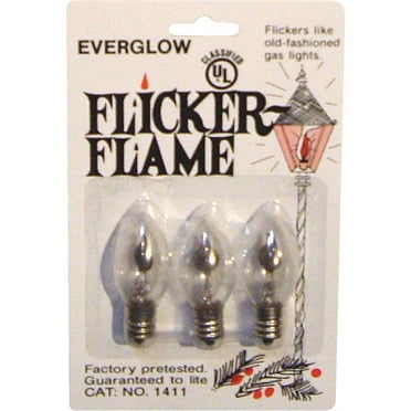 5PK Flickering Flame Standard Light Bulbs - 3W Realistic Candle Flicker ...