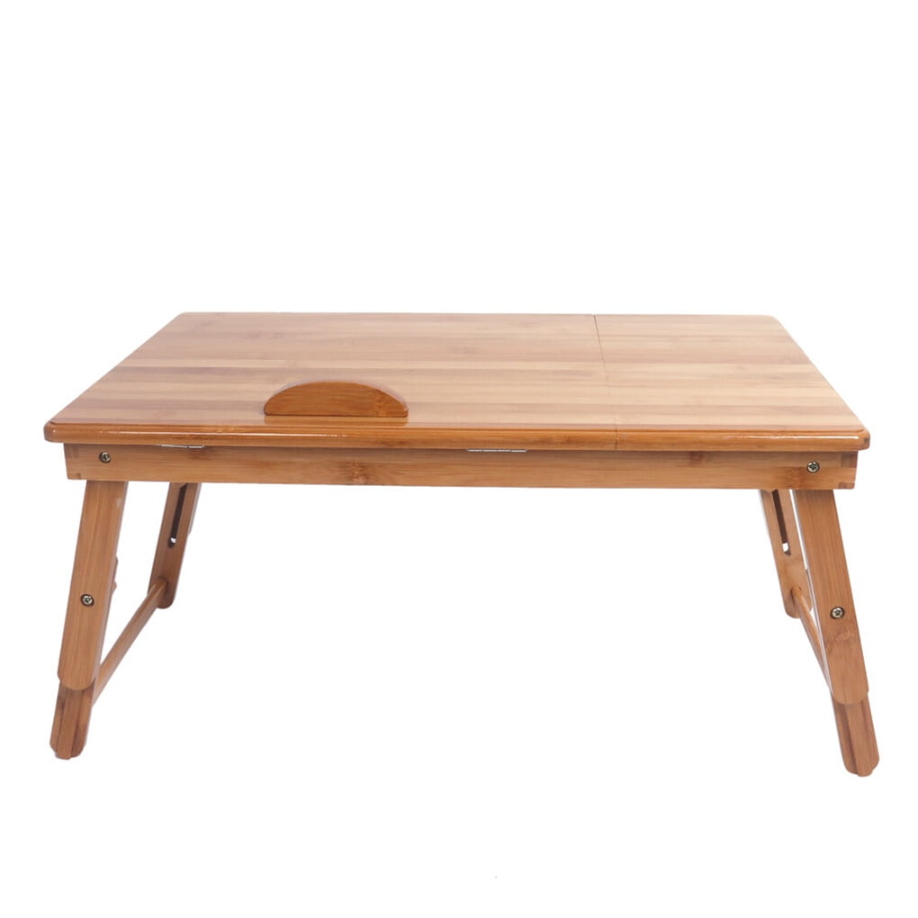 Adjustable Bamboo Rack Shelf Dormitory Bed Laptop Desk Portable Folding ...