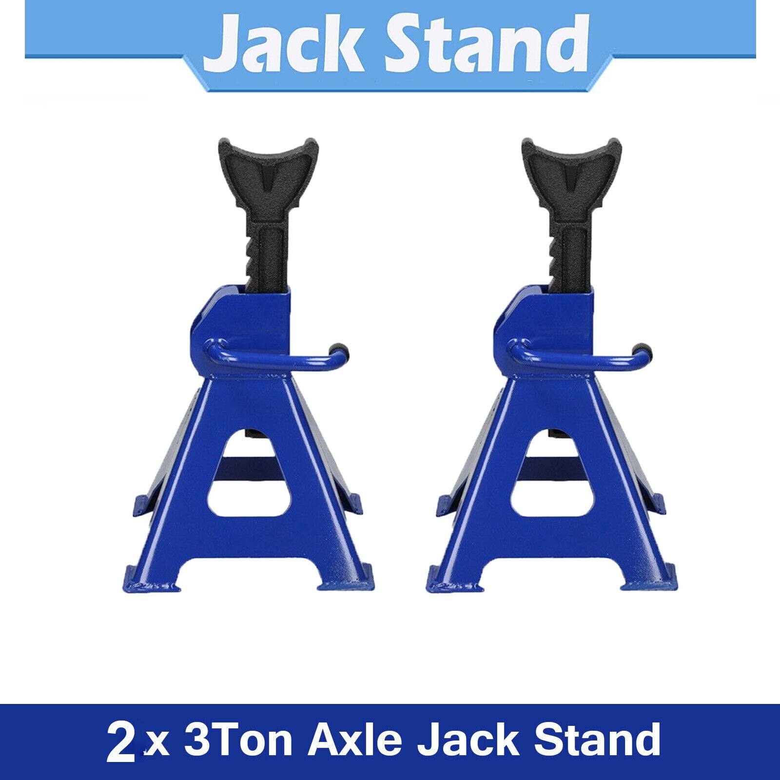 Dayplus 2X 3 Ton Car Van Caravan Veicle Ratchet Jack Axle Stand Heavy ...