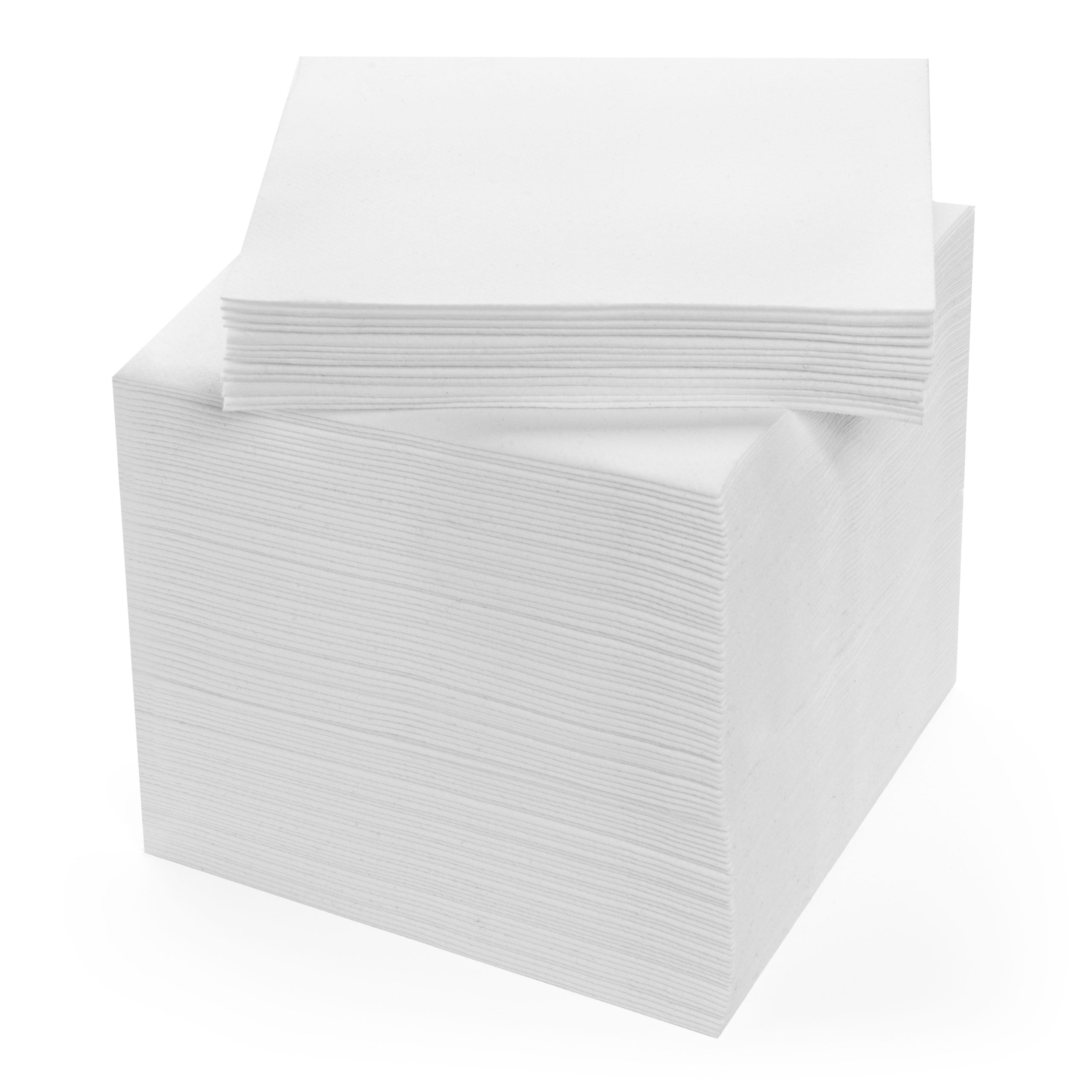 Singular Everyday Paper Napkins - 100 White Lunch Napkins - 13"x13 ...