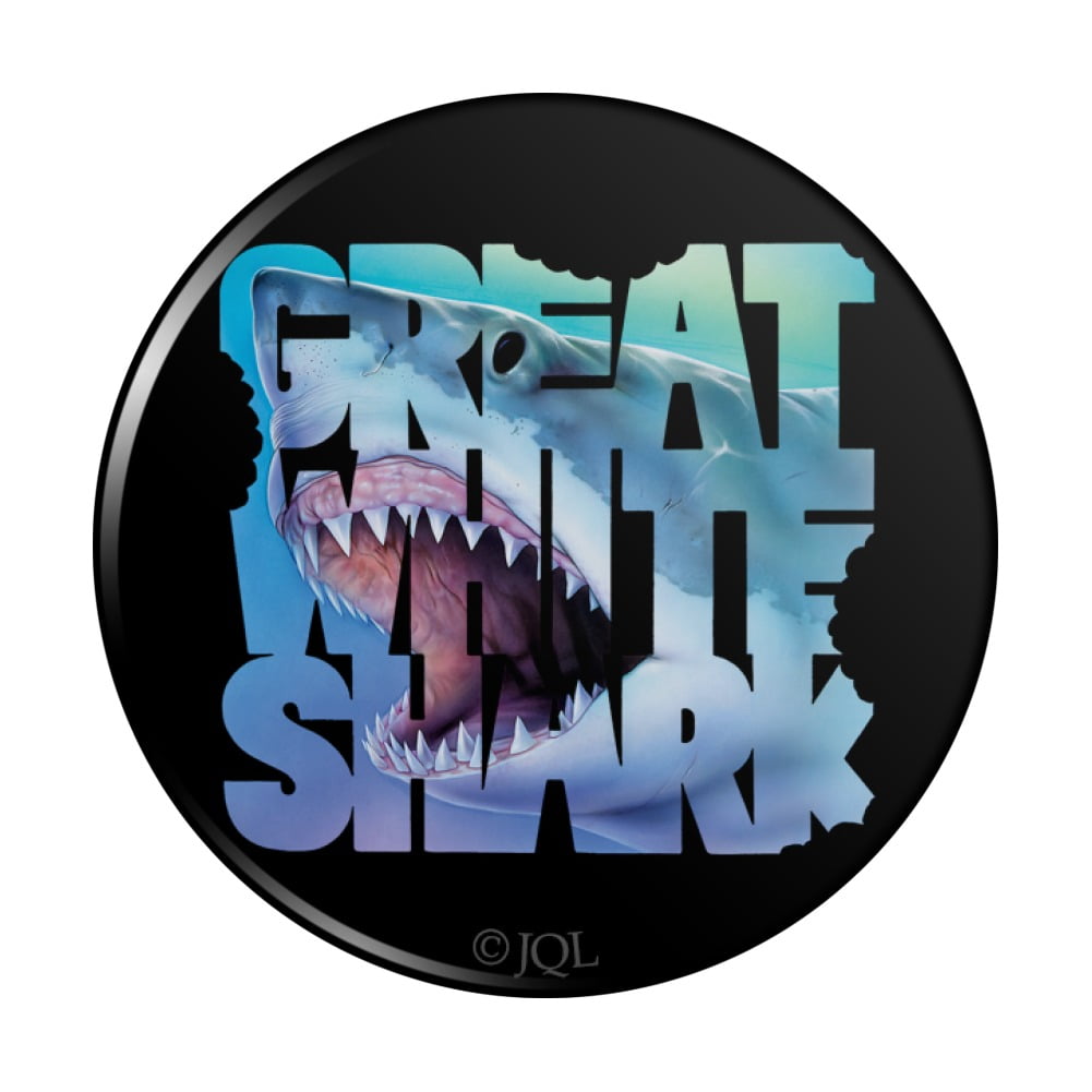 Great White Shark Bites Scuba Diving Pinback Button Pin - Walmart.com