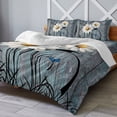 4 Piece Duvet Cover Set Full, Vintage Daisy Flowers Butterflies Soft ...