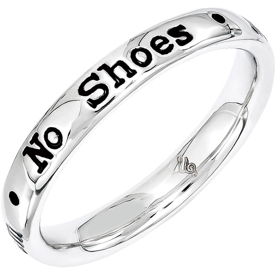 Stackable Expressions - Sterling Silver Lyric No Shoes, No Shirt, No ...