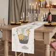 Cartoon Animal Table Runner 13x90 Inch Hot Air Balloon Lion Giraffe ...