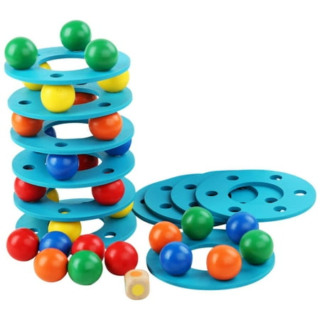 Colorful Ball Tower Toy High Tower Game Activity Toy Building Blocks ...