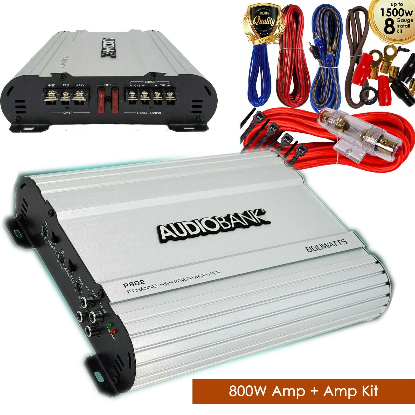 Audiobank 2 Channels 800W Bridgedable Amp Car Audio Bass Amplifiers ...