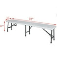 UBesGoo 6' Portable Plastic Folding Bench for Outdoor Patio Furniture ...