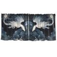 BZSMCE Set of 2 Pieces Window Curtains In Moon-dust Wyrm Pattern ...