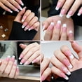 2026 Latest Design 60Pcs Medium Square White French Tip Press On ...