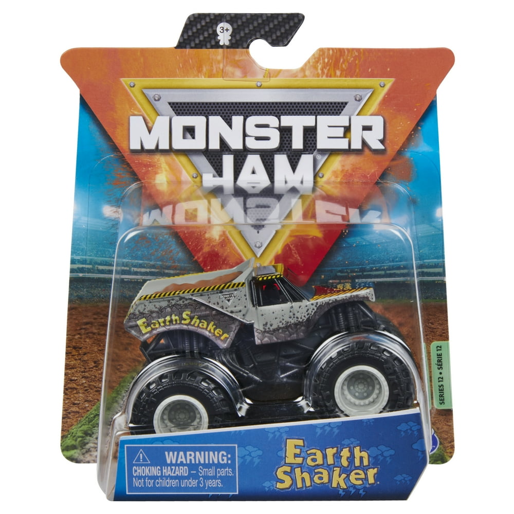 Monster Jam, Official Earth Shaker Monster Truck, Die-Cast Vehicle ...