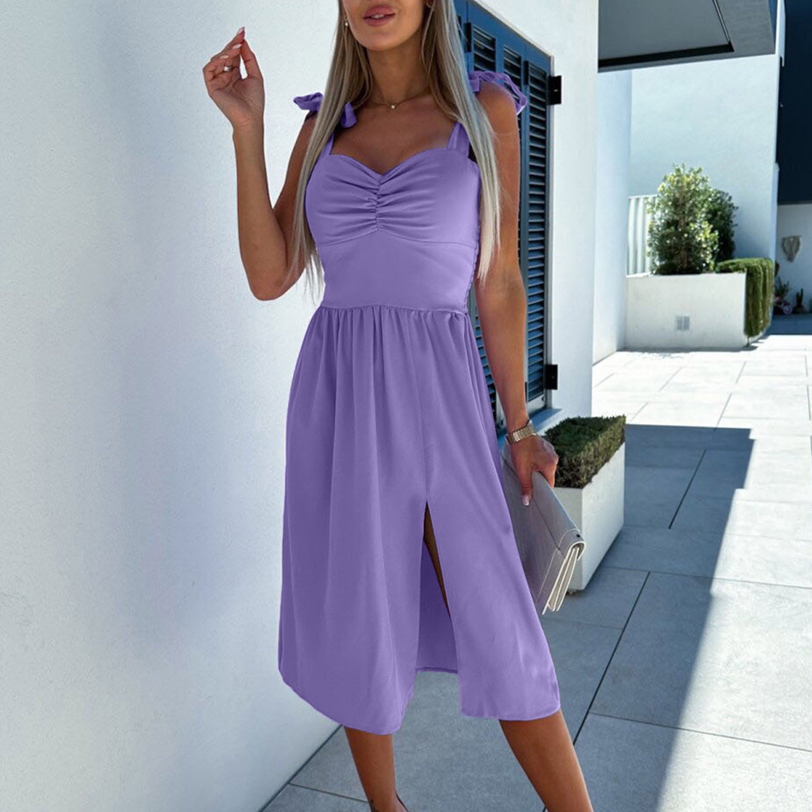Red Violet Color Dress