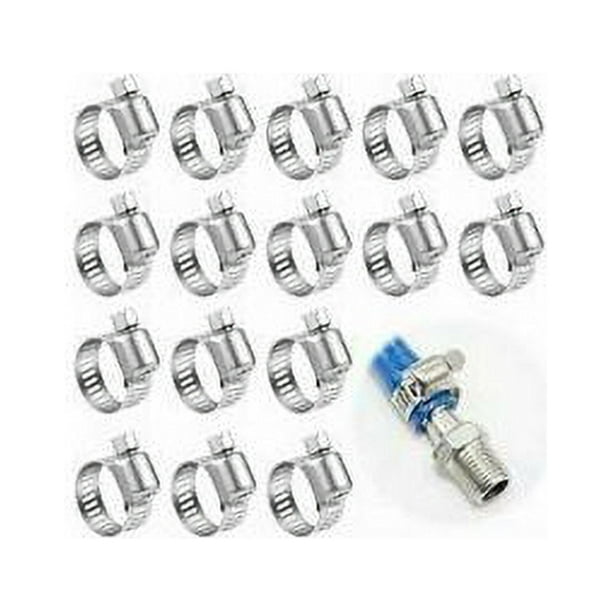 25 Pcs Metal Hose Clamps 6-12mm, Adjustable Stainless Steel Hose Clamp ...