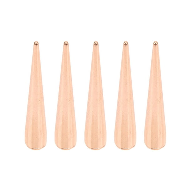 5 Pcs Punk Cone Spikes Studs Rose Gold Metal Long Spike Screw Rivets ...