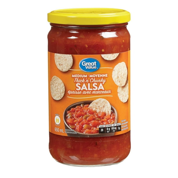 Great Value Medium Thick & Chunky Salsa, 650 mL - Walmart.ca