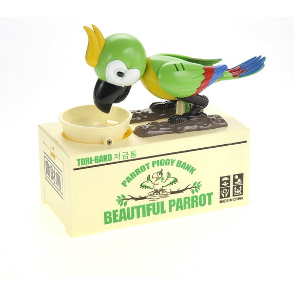PennyPincher Parrot Coin Bank - Green - Walmart.com