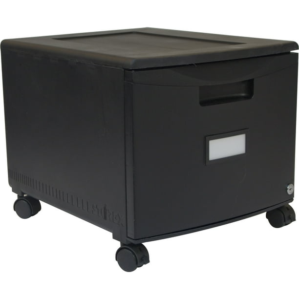 Storex Low-Profile Plastic File Drawer with Casters, Letter/Legal ...