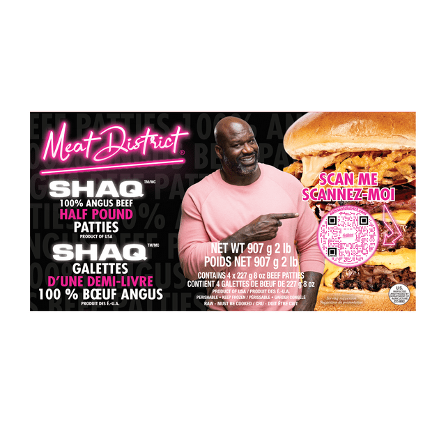 Meat District SHAQ 100% Angus Half Pound Beef Patties - Walmart.ca