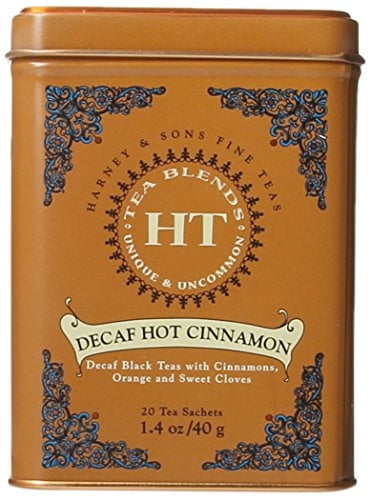 Harney and Sons Decaf Hot Cinnamon Flavored Black 20 Sachets per Tin, 1 ...