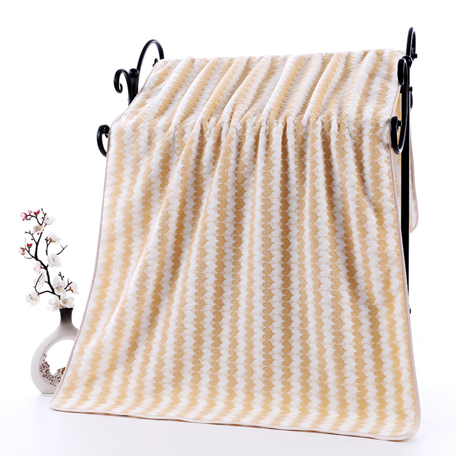 Peonavet Hand Towels For Bathroom  Soft And Absorbent Bath Towel 30×14 In Thickened Bathroom Hand Towel For Home Spa Hotel(Yellow)