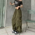 Sngxgn 2024 Women Parachute Pants Cargo Pants Baggy Trendy Y2k Pant