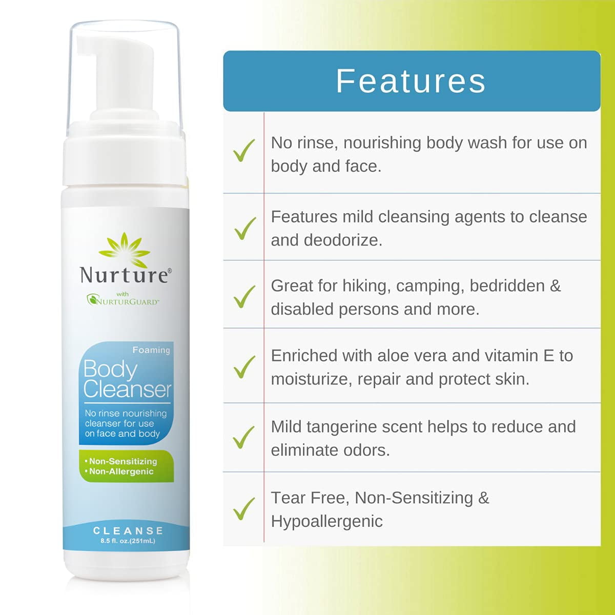 Buy Rinse Free No Shower Body Wash by Nurture Valley | Full Body ...