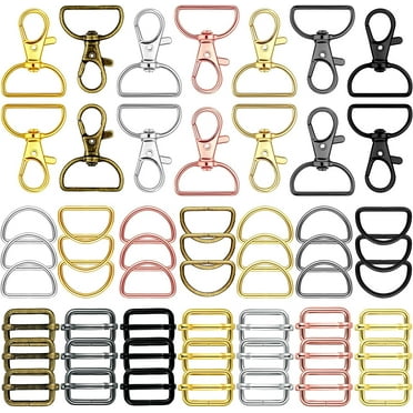 BronaGrand 100 Pieces 1/2inch Metal Bronze D Ring Buckles D-Ring Loop ...