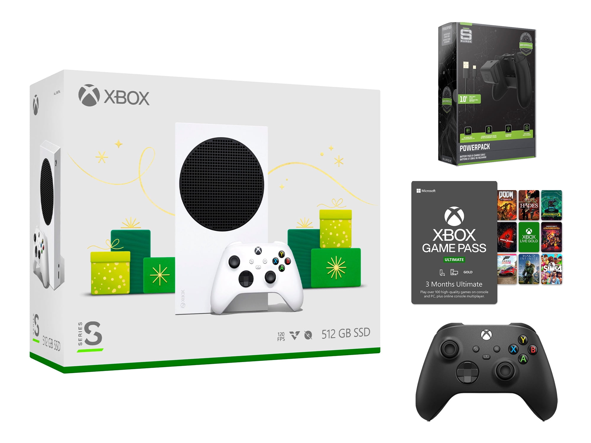 Xbox Series S 512GB All-Digital Holiday Bundle Console with Extra ...