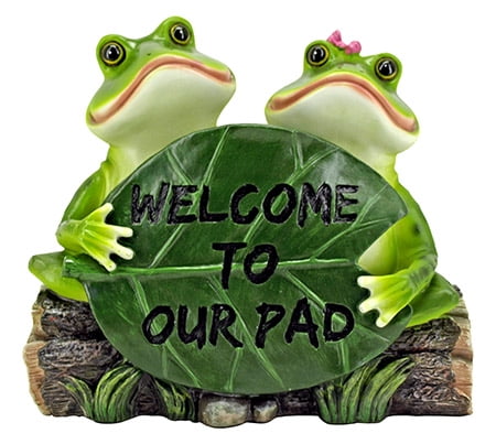 Hoppy to See You - Frog Welcome Statue - Walmart.com