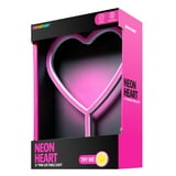 BrightSide 12" Heart Shaped LED Neon Table Light, Pink, Battery-Powered ...