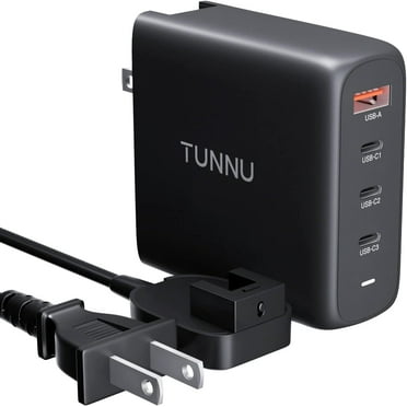 USB C Charger Block 130W, GaN IV 3-Port Compact Wall Charger,Foldable ...