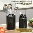 ReaNea Black Utensil Holder Stainless Steel Kitchen Utensil Holders For ...