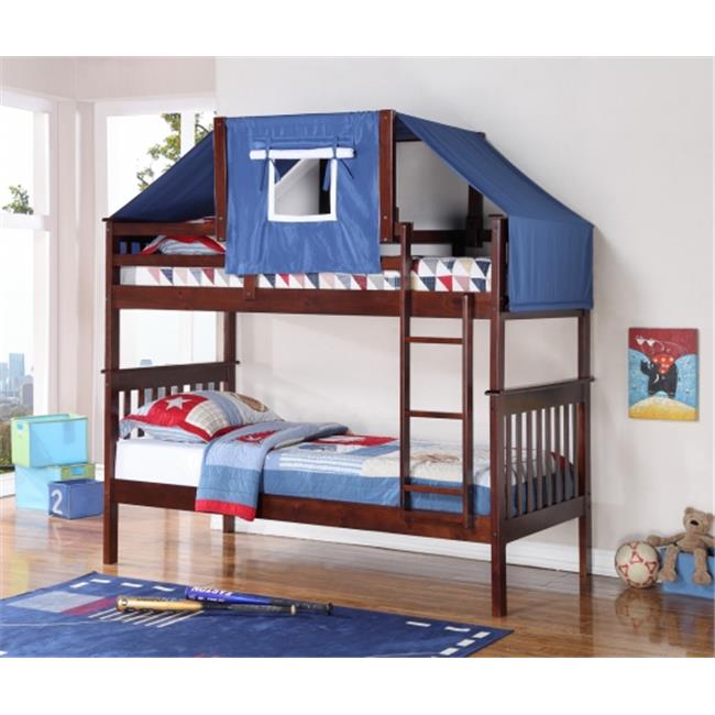 Pivot Direct PD-120-3CP-755CP-B Twin Size Mission Bunk Bed with Tent ...