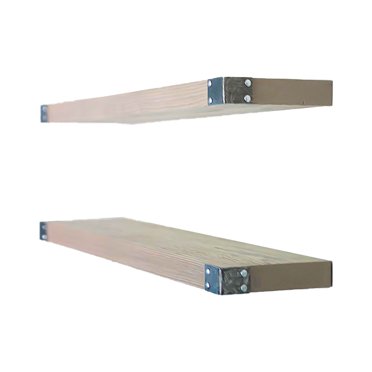 Kate and Laurel Wood Floating Shelves, Set of 1, 12 in x 18 in, Rustic ...