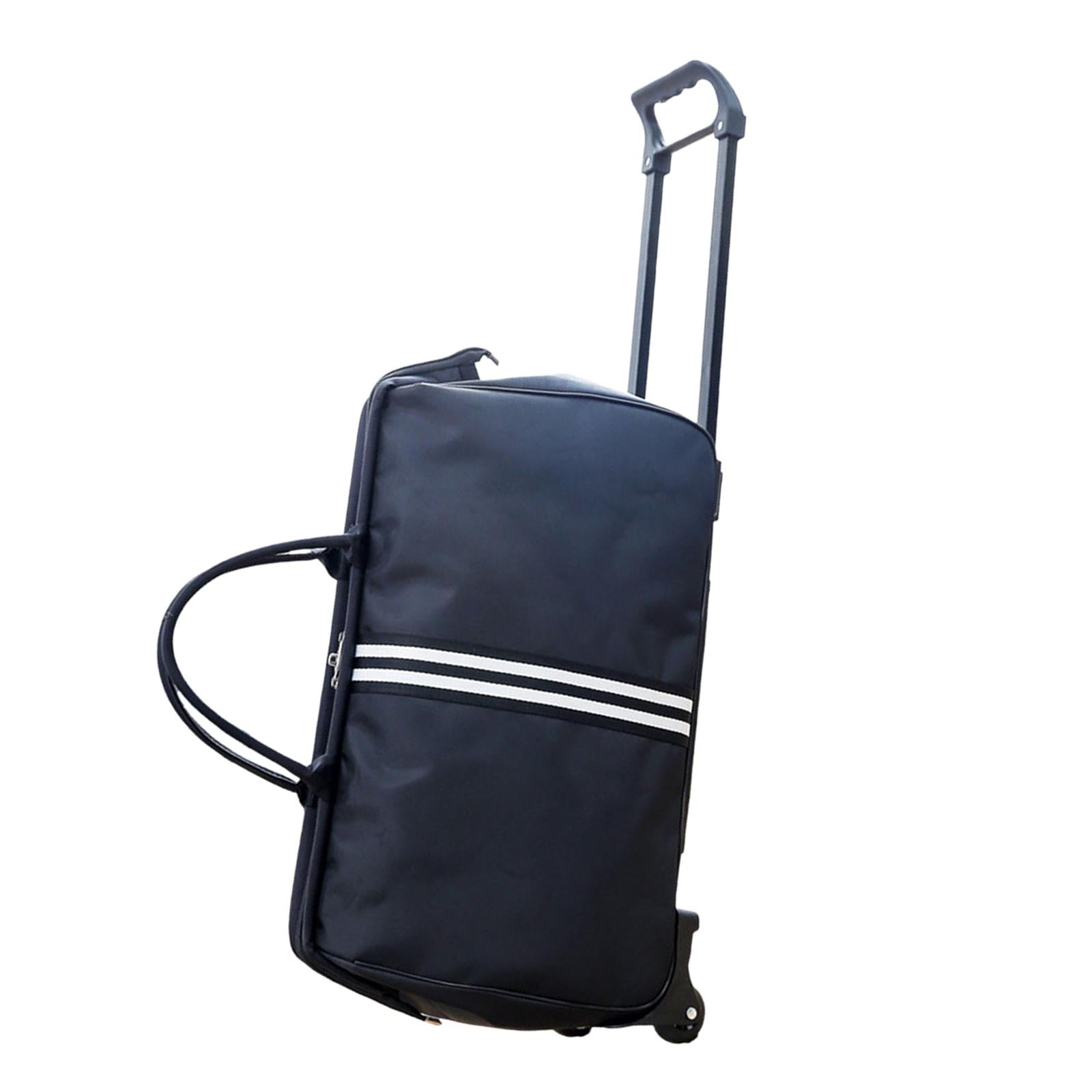 Large Capacity Weekender Bag with 2 Wheel Zipper Closure Duffel Tote ...