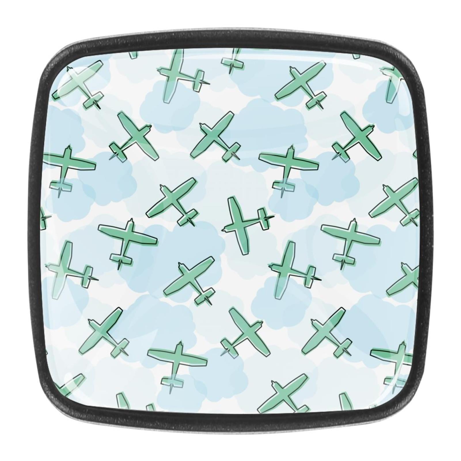 4 Pcs Square Cabinet Handle Cupboard Knob Drawer Pulls Handle Aircraft ...