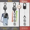 Badge Holder Retractable Clip Heavy Duty Carabiner Badge Reel Keychain ...