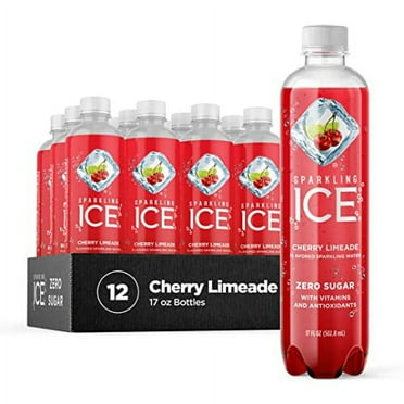 Sparkling ICE +Caffeine Cherry Vanilla Sparkling Water, with Antioxidants and Vitamins, Zero ...