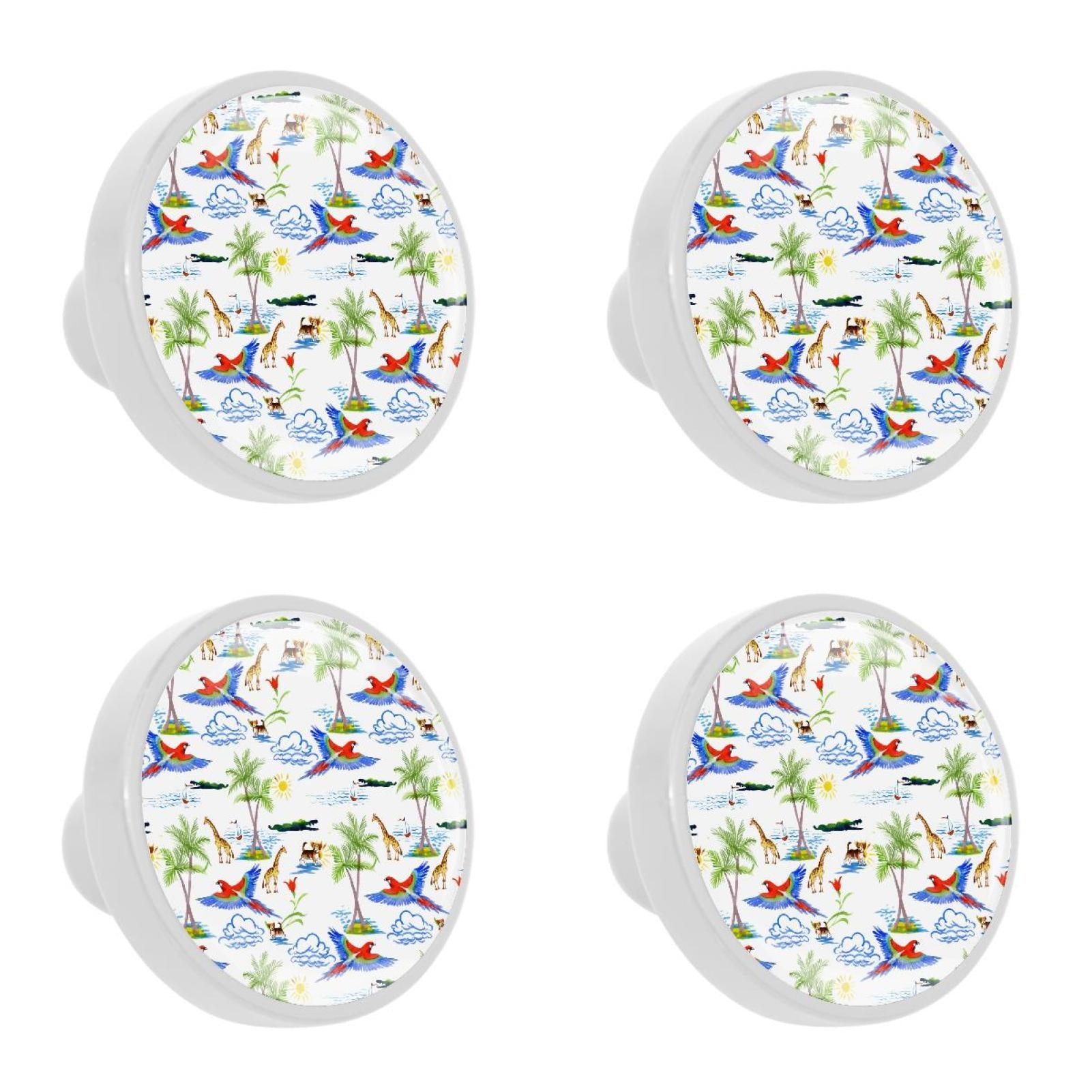 4 Pcs Parrot Knobs for Kitchen Cabinet Cupboard Dresser Bookcase Drawer ...