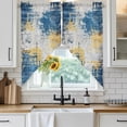 Abstract Mottled Texture Swag Curtain Valance for Window 2 Panels Retro ...