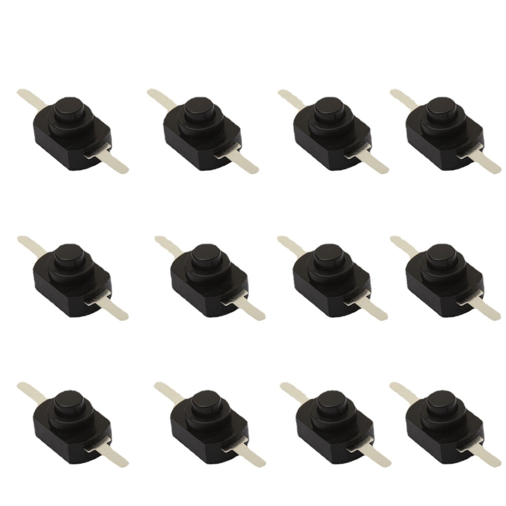 50pcs Black Latching Mini ON/Off Switch Self-Lock Micro Push Button ...