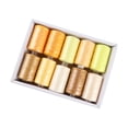 10-Pack 1000-Yard Polyester Sewing Thread Set in Yellow Shades for ...