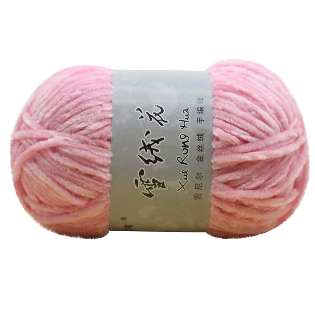 Gold Velvet Chenille Medium Thick Wool Thread Diy Crochet Sweater Scarf ...