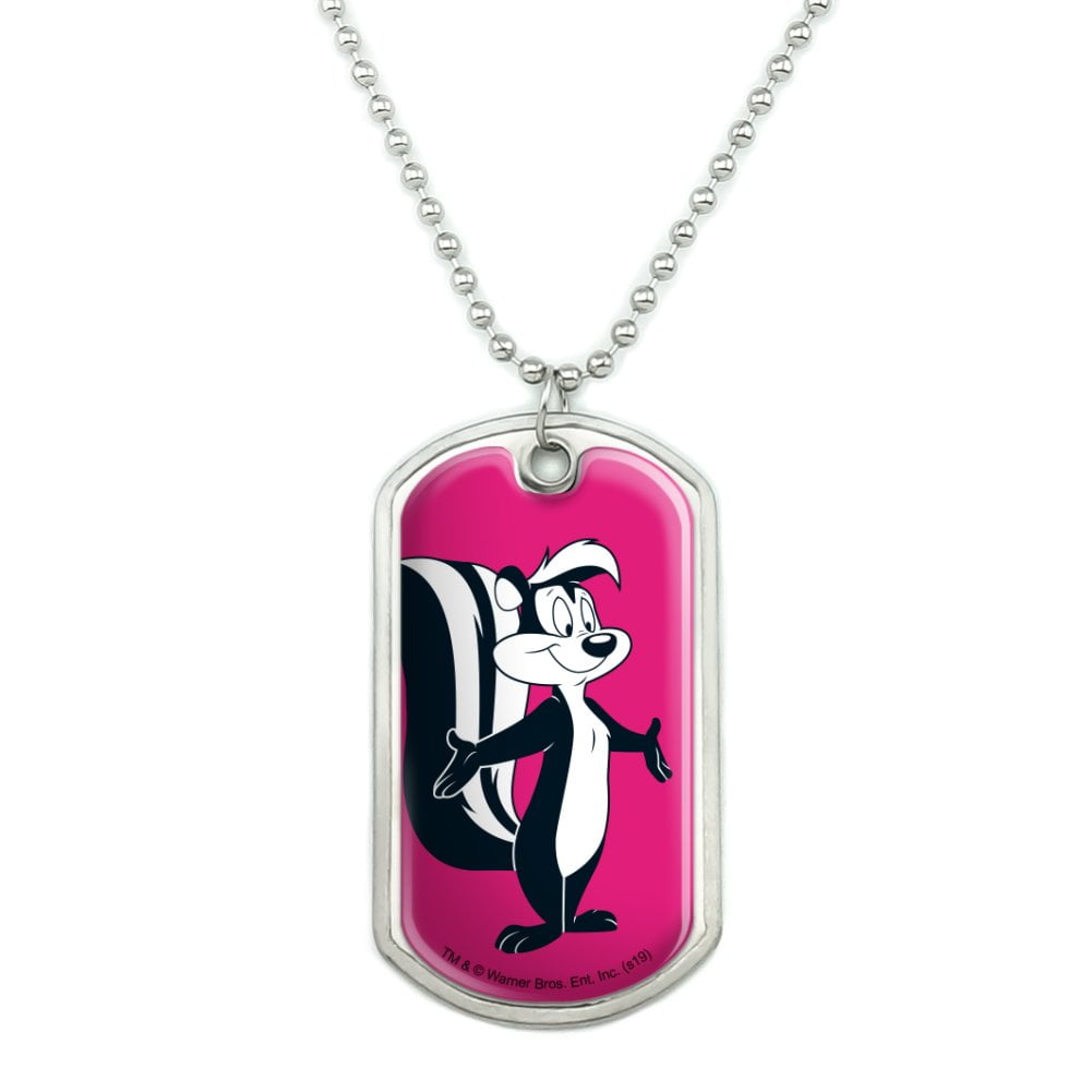 Looney Tunes Pepe Le Pew Military Dog Tag Pendant Necklace with Chain ...