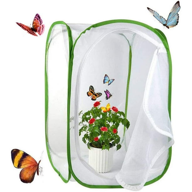 Butterfly Habitat Collapsible Bug Catcher Net Mesh Insect Plant Cage ...
