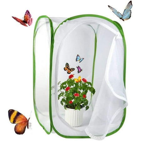 Butterfly Habitat Collapsible Bug Catcher Net Mesh Insect Plant Cage ...
