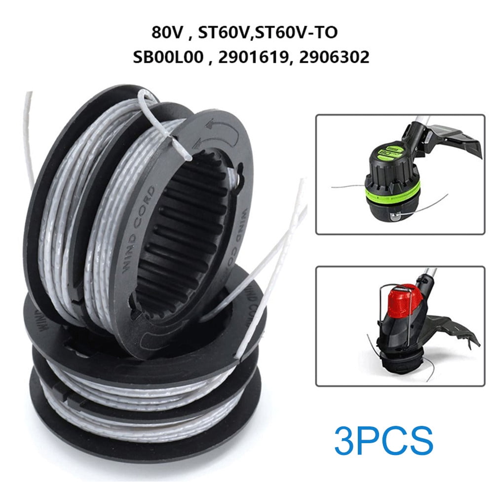 3pcs Trimmer Replacement Spool for Greenworks 80V Front Mount String ...