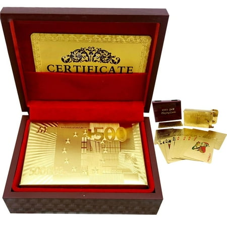 freestylehome EU 50 Pound Playing Cards 24k Gold Plated Cards with ...
